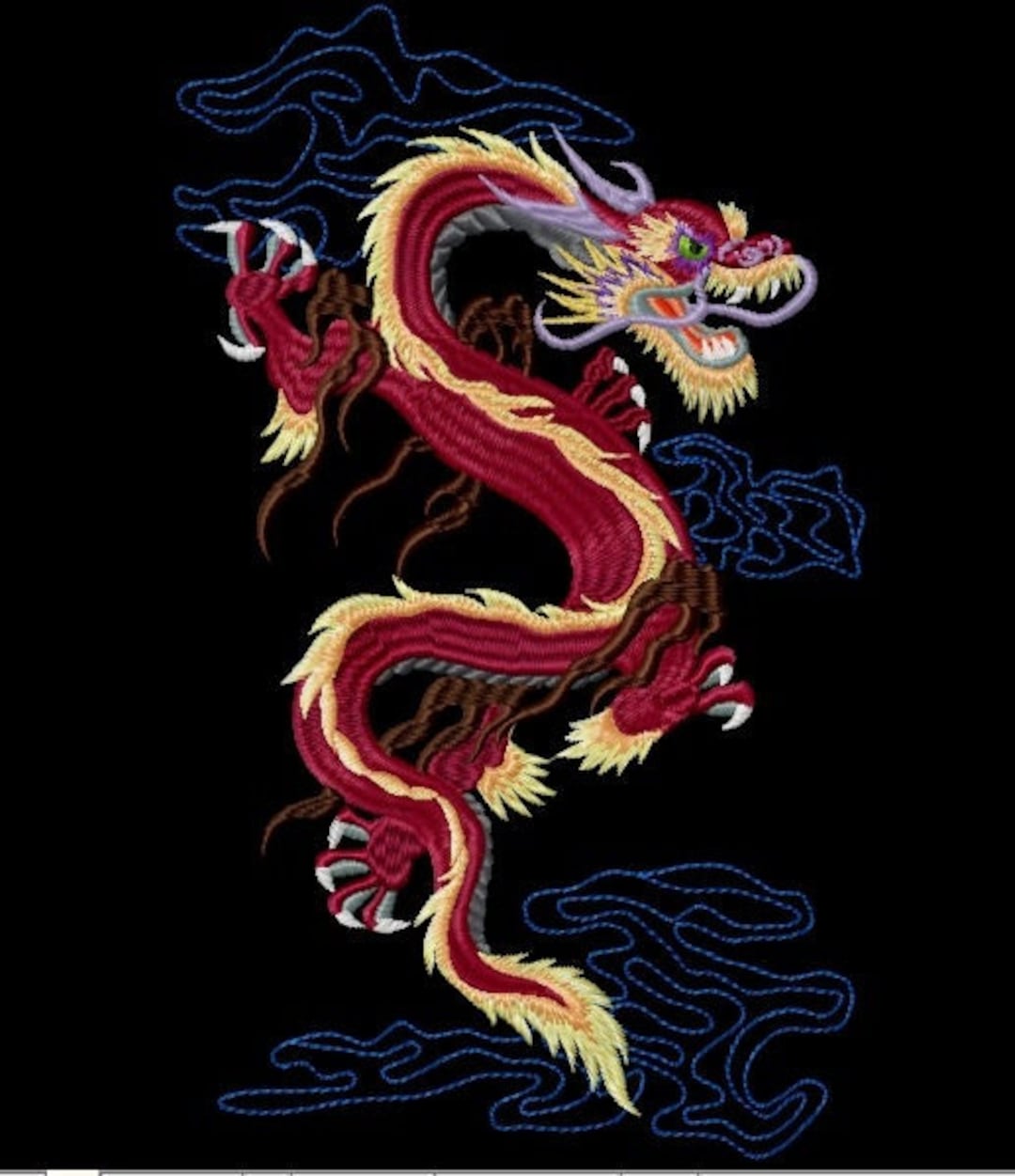 Dragon Embroidery Design, Digital Download, Embroidery Machine File Designed Dragon - Etsy