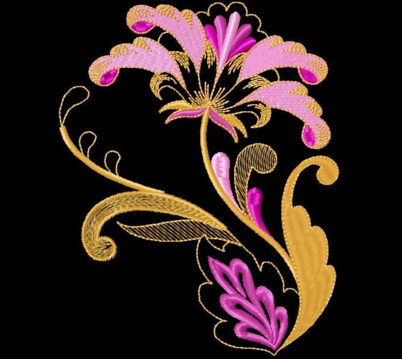 Floral, Flower Embroidery Machine Design, Digital Machine File, Digital ...