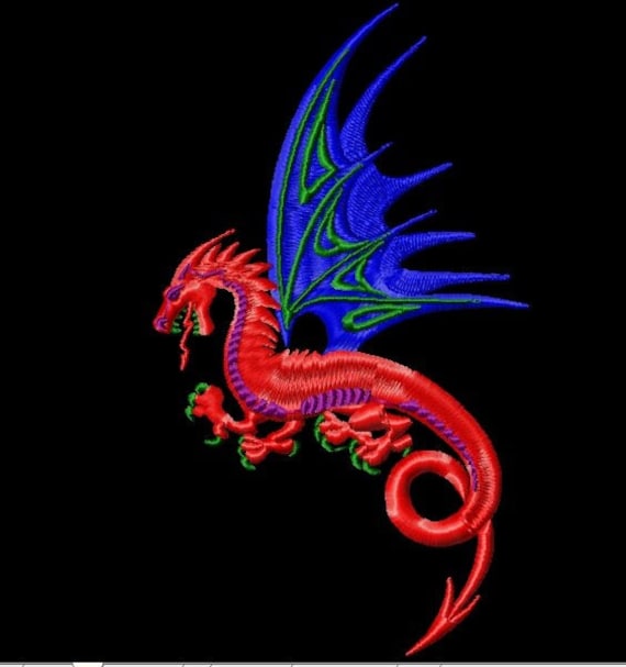 Dragon Design Digital Download Embroidery Machine File. - Etsy