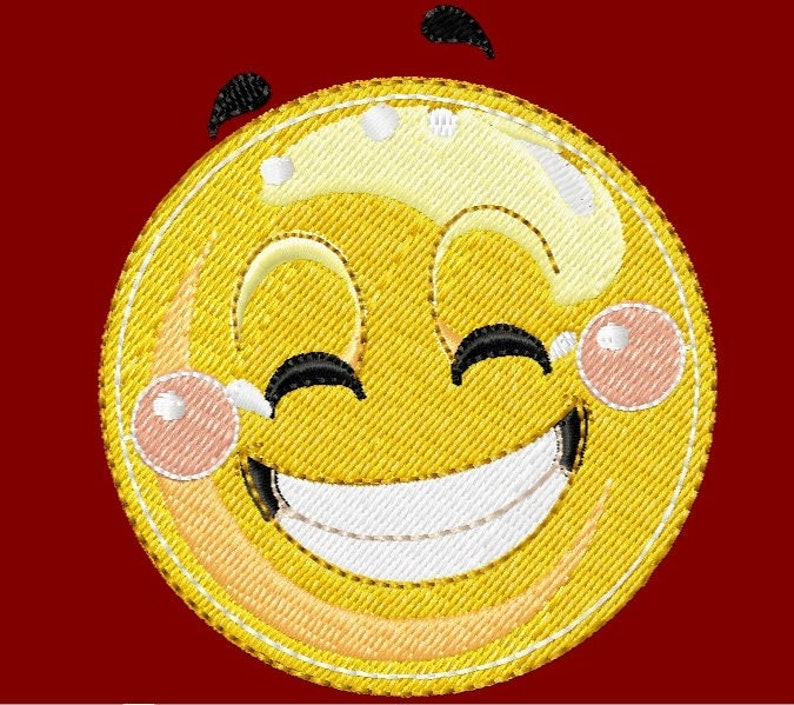 Smiley Face Embroidery Machine Design, Digital Download, Machine File ...