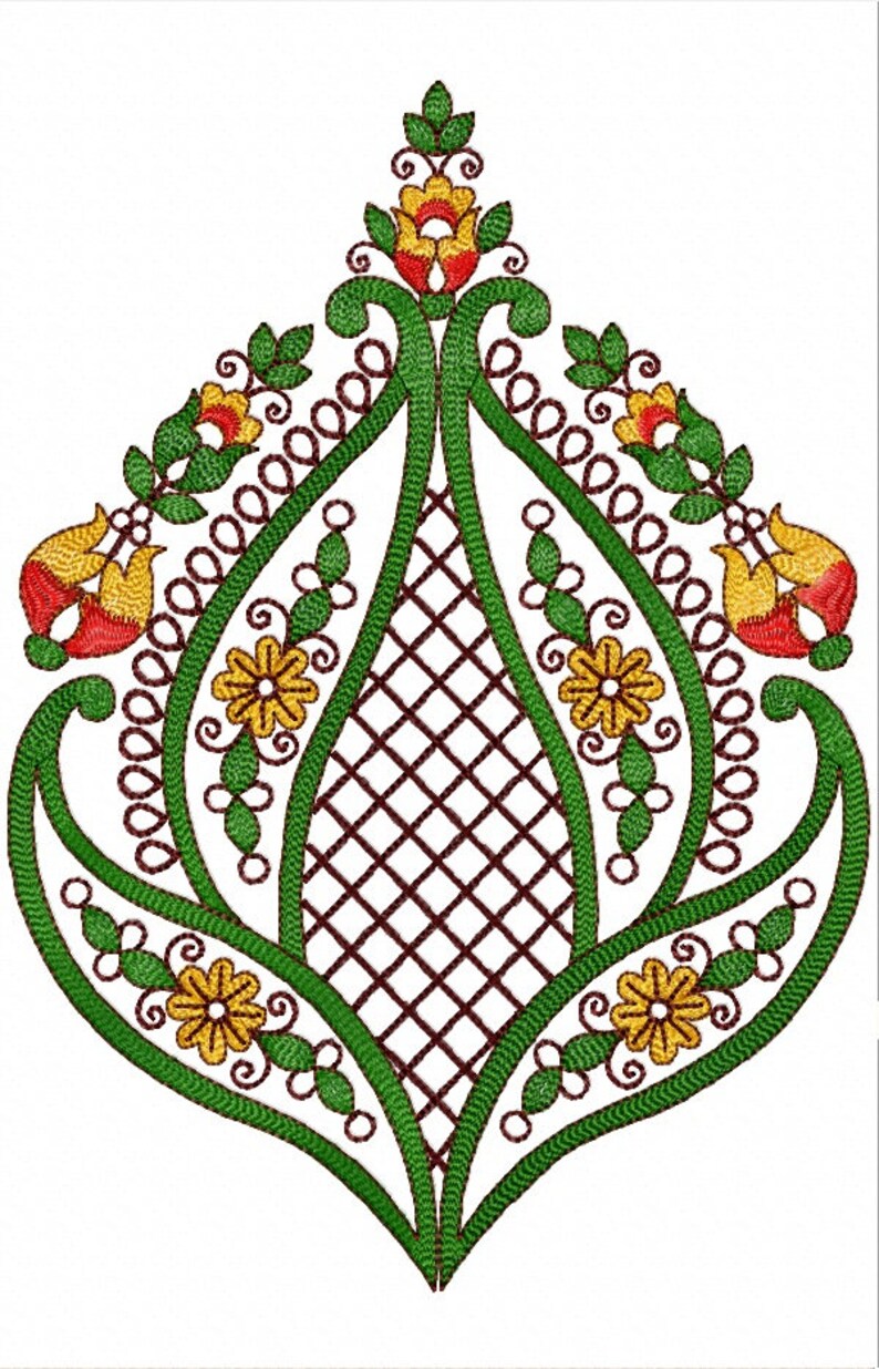 NEW! Machine Embroidery Design With Pattern for Curtain, Pillow, Hand ...