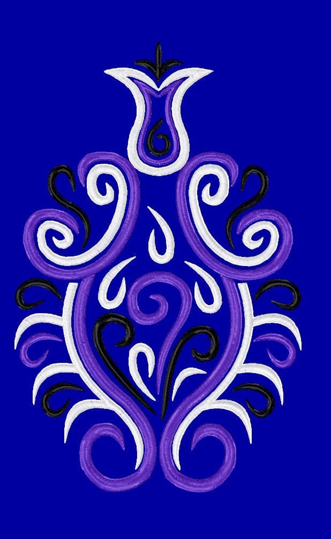 NEW! Machine Embroidery Design With Floral for Curtain, Pillow, Hand ...