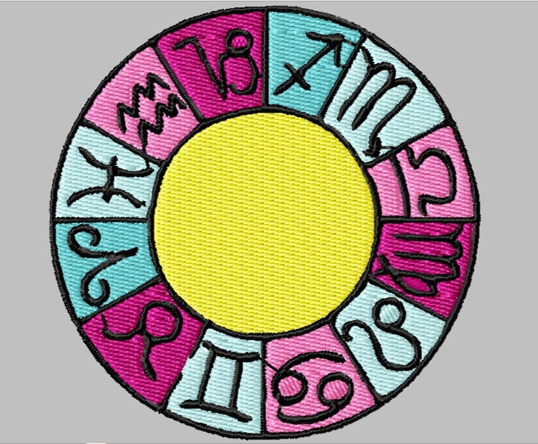 Zodiac Horoscope Embroidery Machine Design, Embroidery Machine File ...