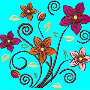 Digital Download, Floral Embroidery Machine Design, Machine File!!! - Etsy