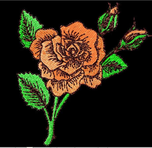 Rose Flower Digital Download Embroidery Machine Design, Machine File ...