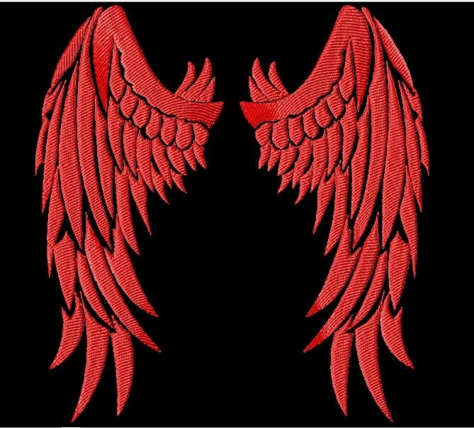 ANGEL WINGS Machine Embroidery Designs, Wings Embroidery File. Digital ...