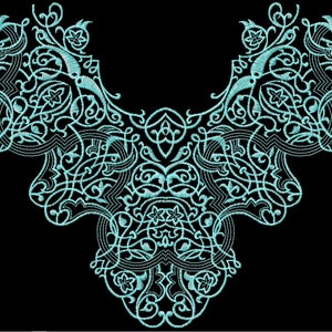 Womens Fashion Neck Embroidery Designs, NECK Embroidery Machine Design ...