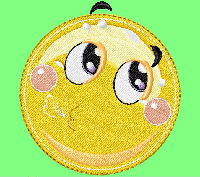 Smiley Face Embroidery Machine Design Machine File - Etsy