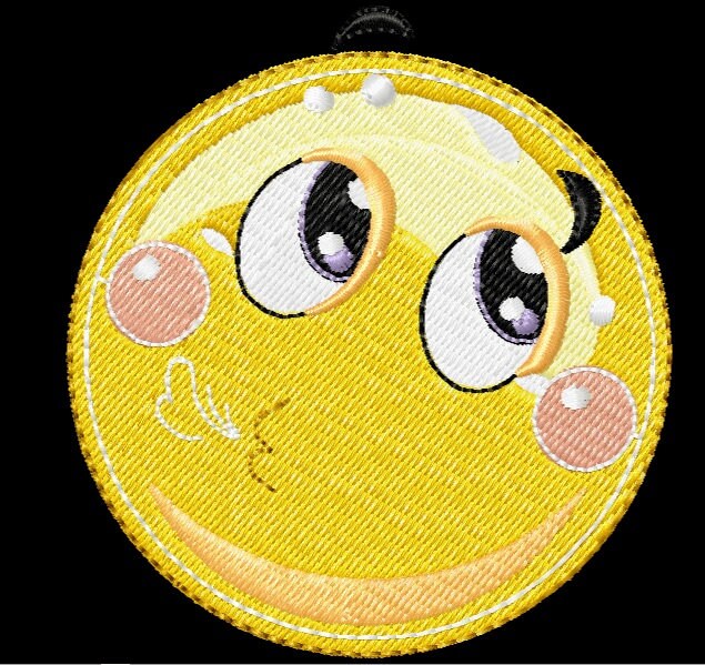 Smiley Face Embroidery Machine Design Machine File - Etsy