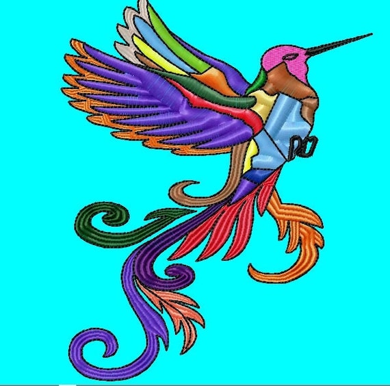 FLYING BIRD Embroidery Digital Design - Etsy