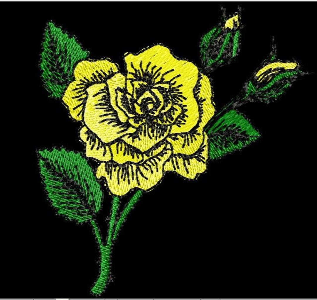 Rose Flower Digital Download Embroidery Machine Design, Machine File ...