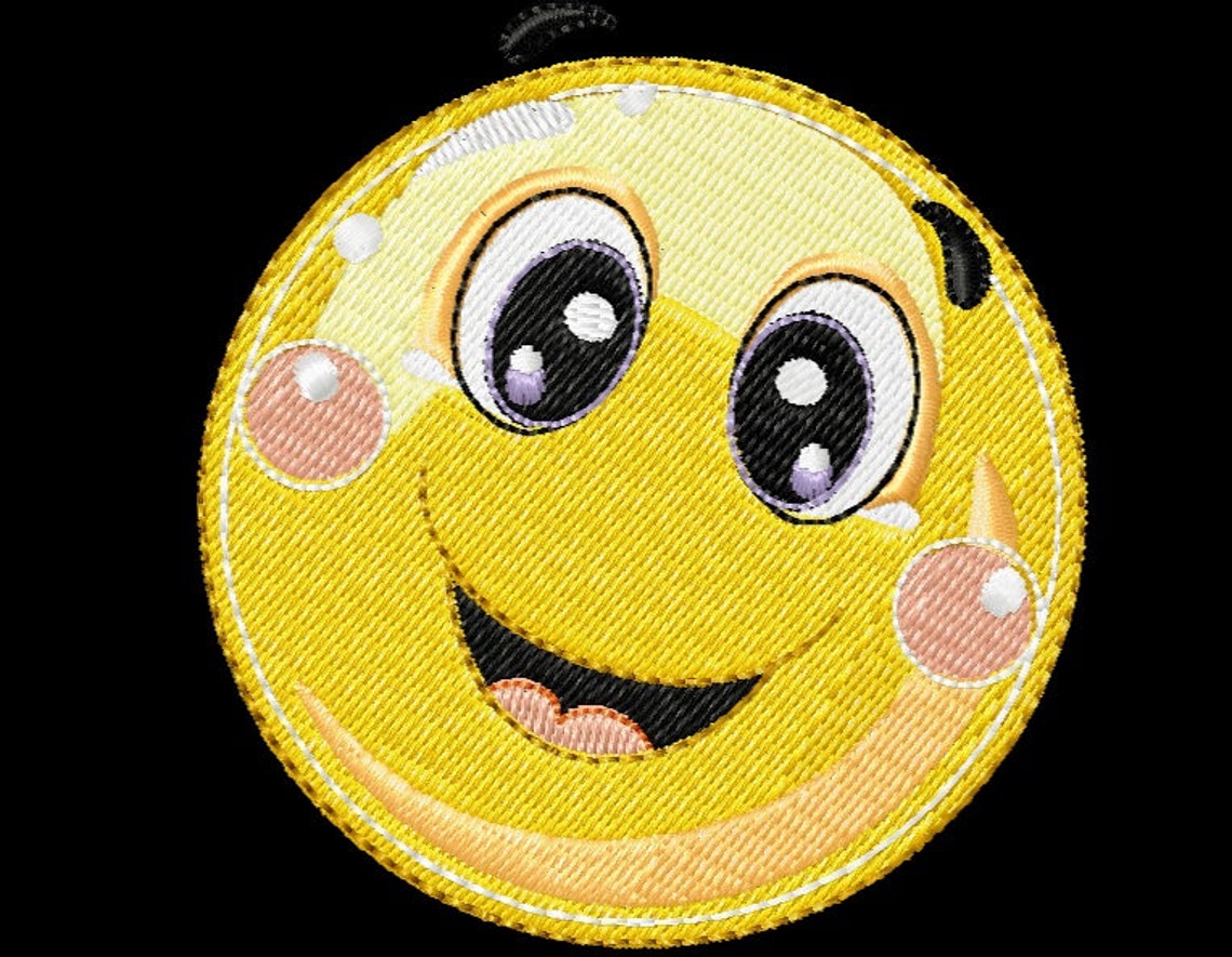 SMILEY FACE Embroidery Digital Download Design Embroidery Machine File - Etsy