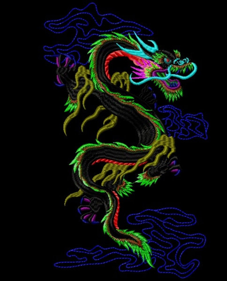 Dragon Embroidery Design, Digital Download, Embroidery Machine File ...