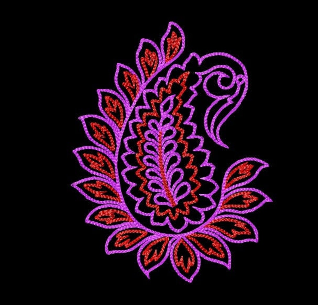 Digital Embroidery Design for Dress,t-shirts, Curtain and Etc Size - 96 ...