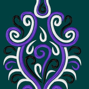 NEW! Machine Embroidery Design With Floral for Curtain, Pillow, Hand ...