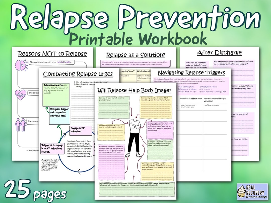 Relapse Prevention Workbook Eating Disorder Recovery - Etsy