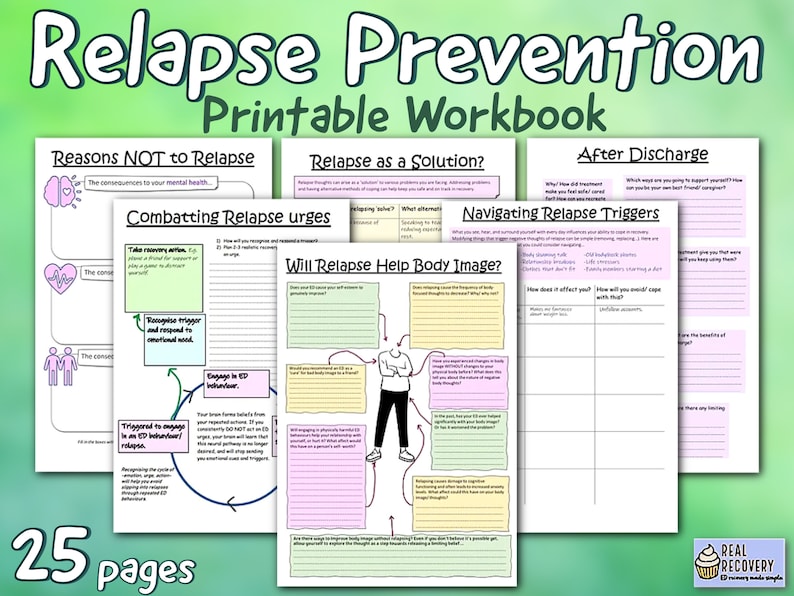 Relapse Prevention Workbook Eating Disorder Recovery - Etsy