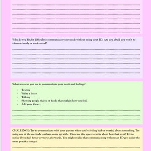 25 Eating Disorder Recovery Worksheets *printable* - Etsy