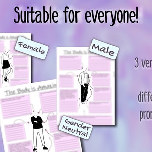 Body Image Worksheets Eating Disorder Recovery Printable - Etsy