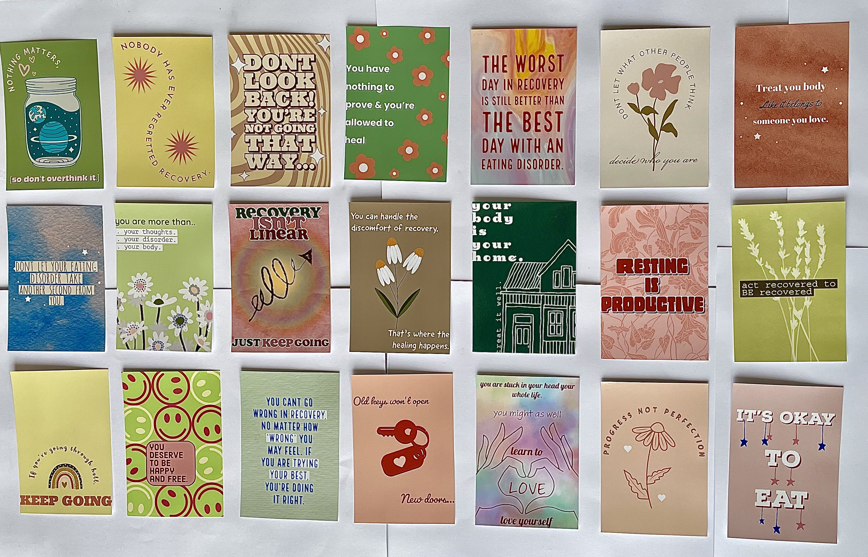 Eating Disorder Recovery Affirmation/ Reminder Cards *DIGITAL* - Etsy