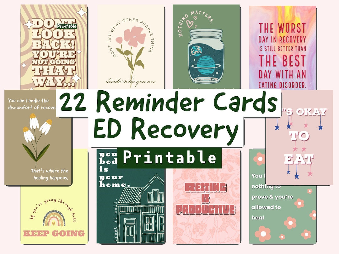 Eating Disorder Recovery Affirmation/ Reminder Cards *DIGITAL* - Etsy