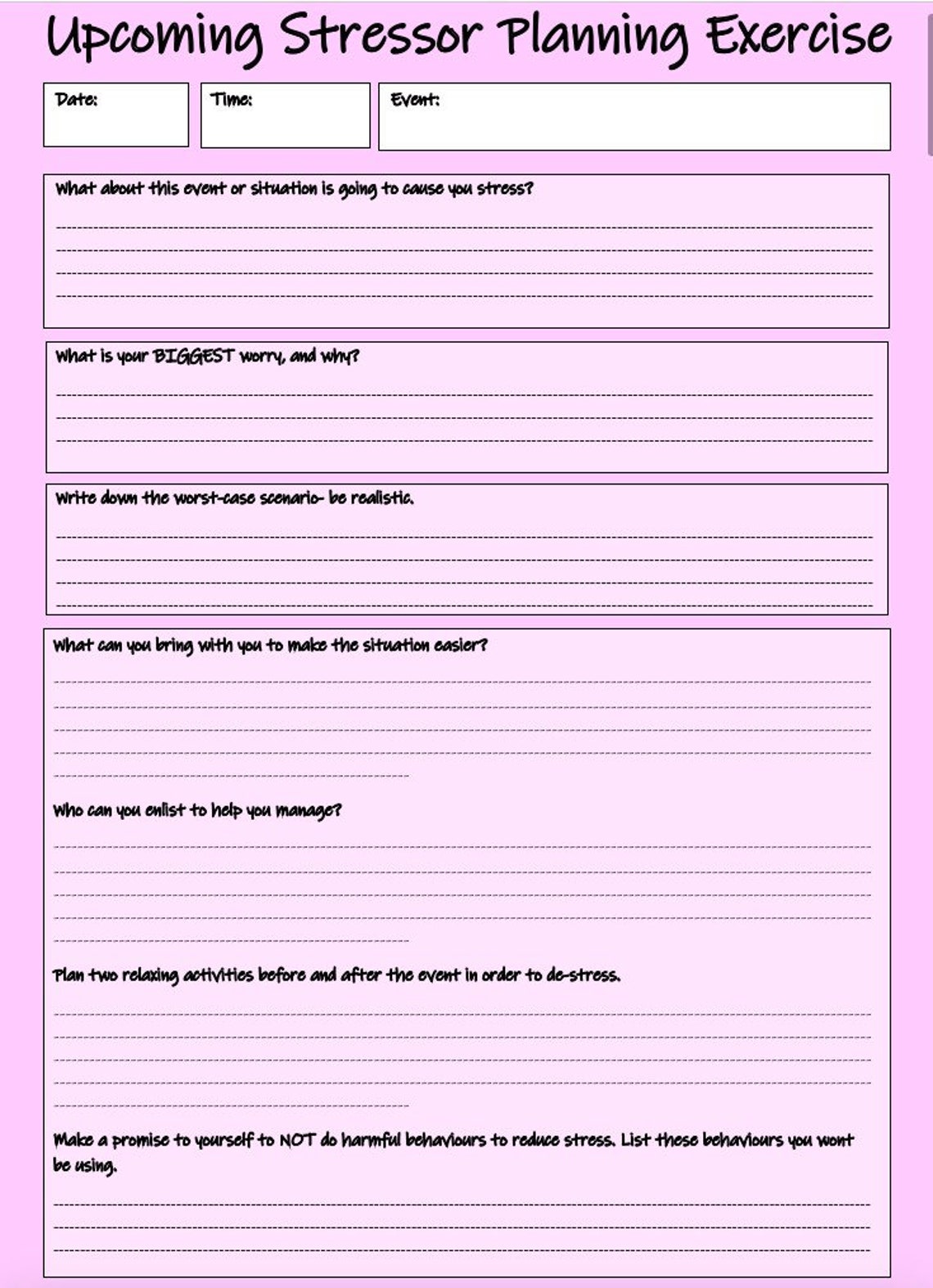 25 Eating Disorder Recovery Worksheets printable - Etsy