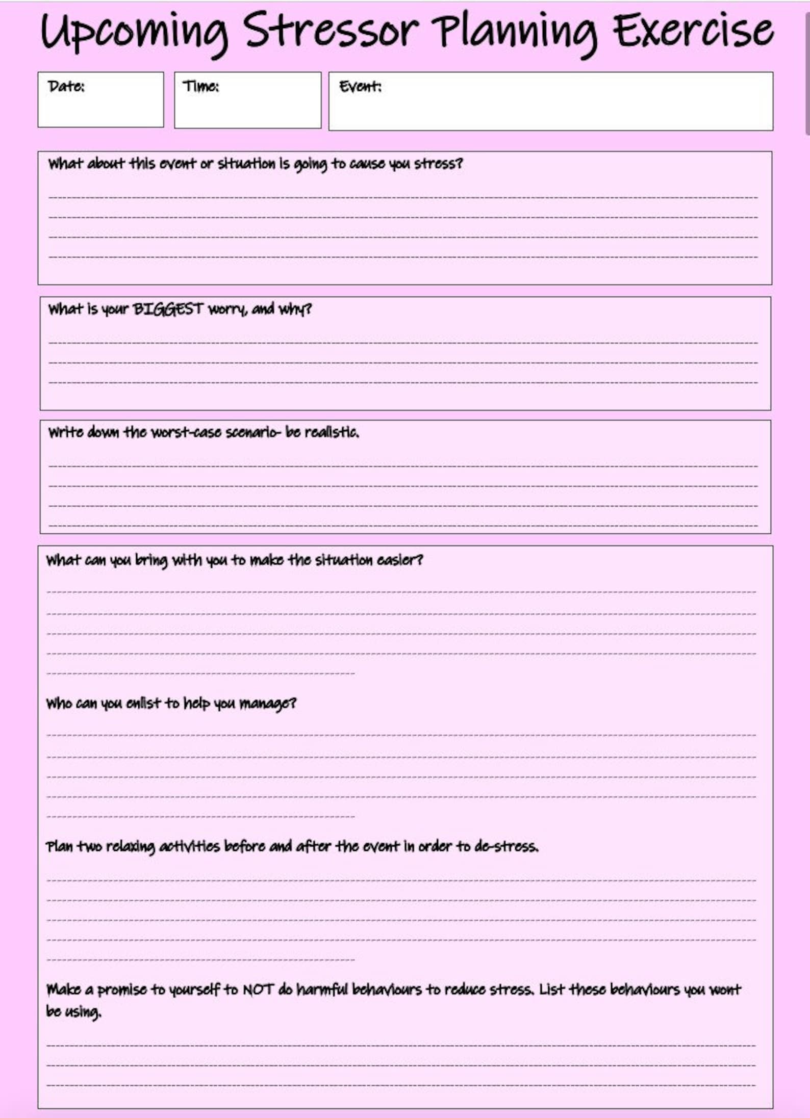 25 Eating Disorder Recovery Worksheets printable - Etsy