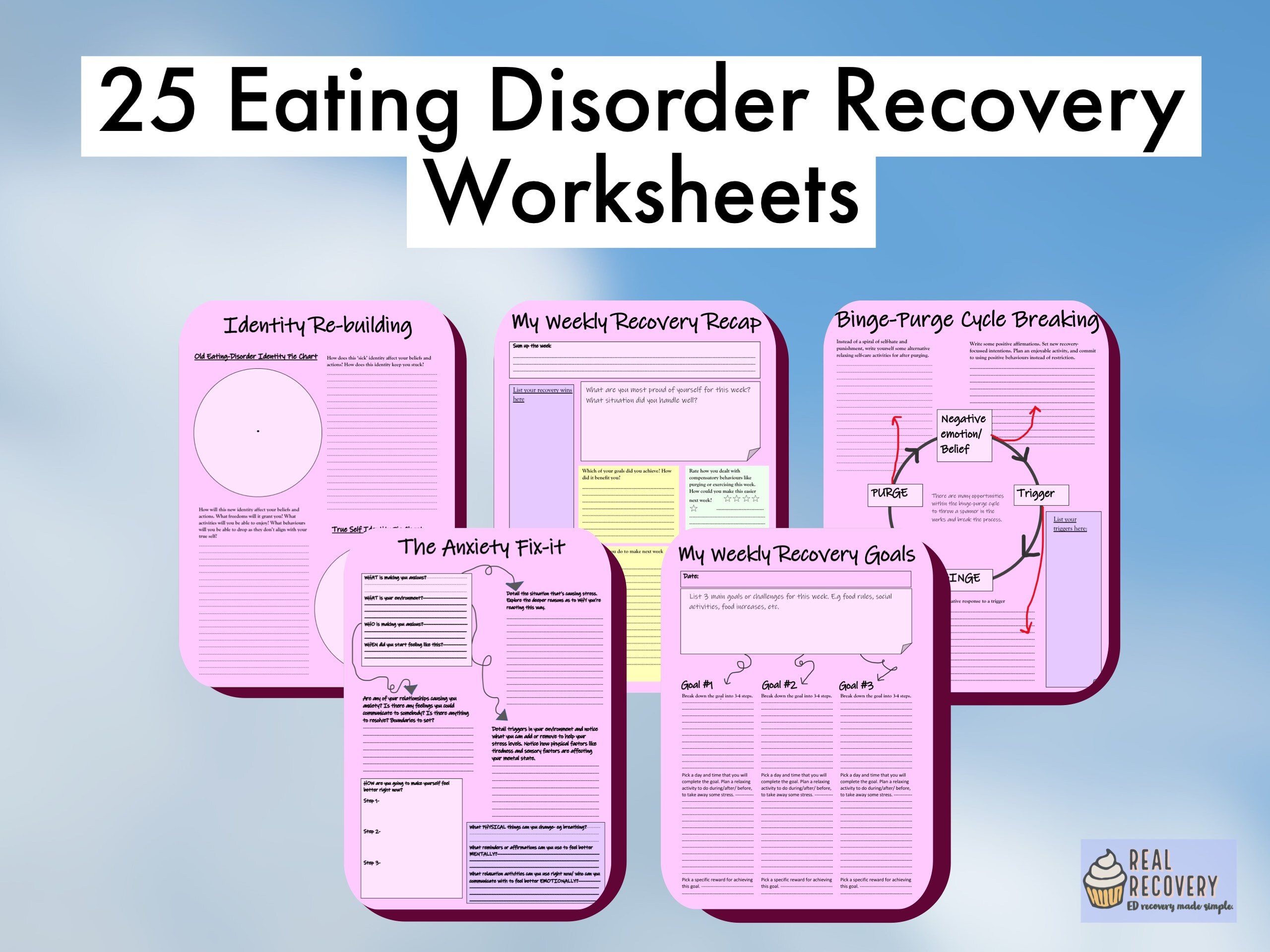 25 Eating Disorder Recovery Worksheets printable - Etsy