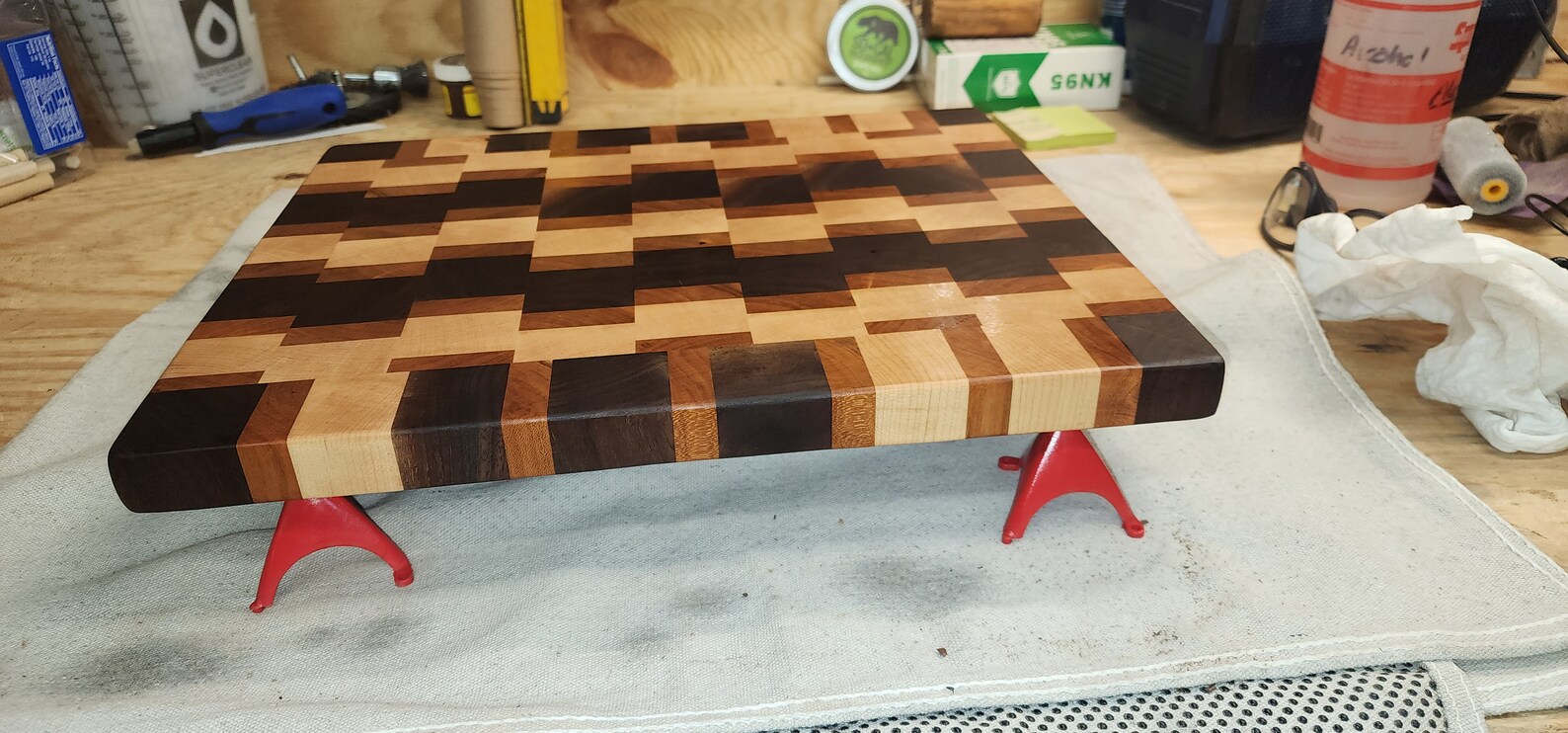 Walnut Maple Cherry End Grain Cutting Board - Etsy