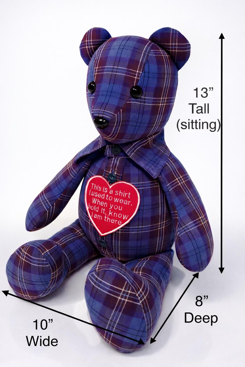 18 Inch Memory Bear Keepsake - Custom Made - Etsy