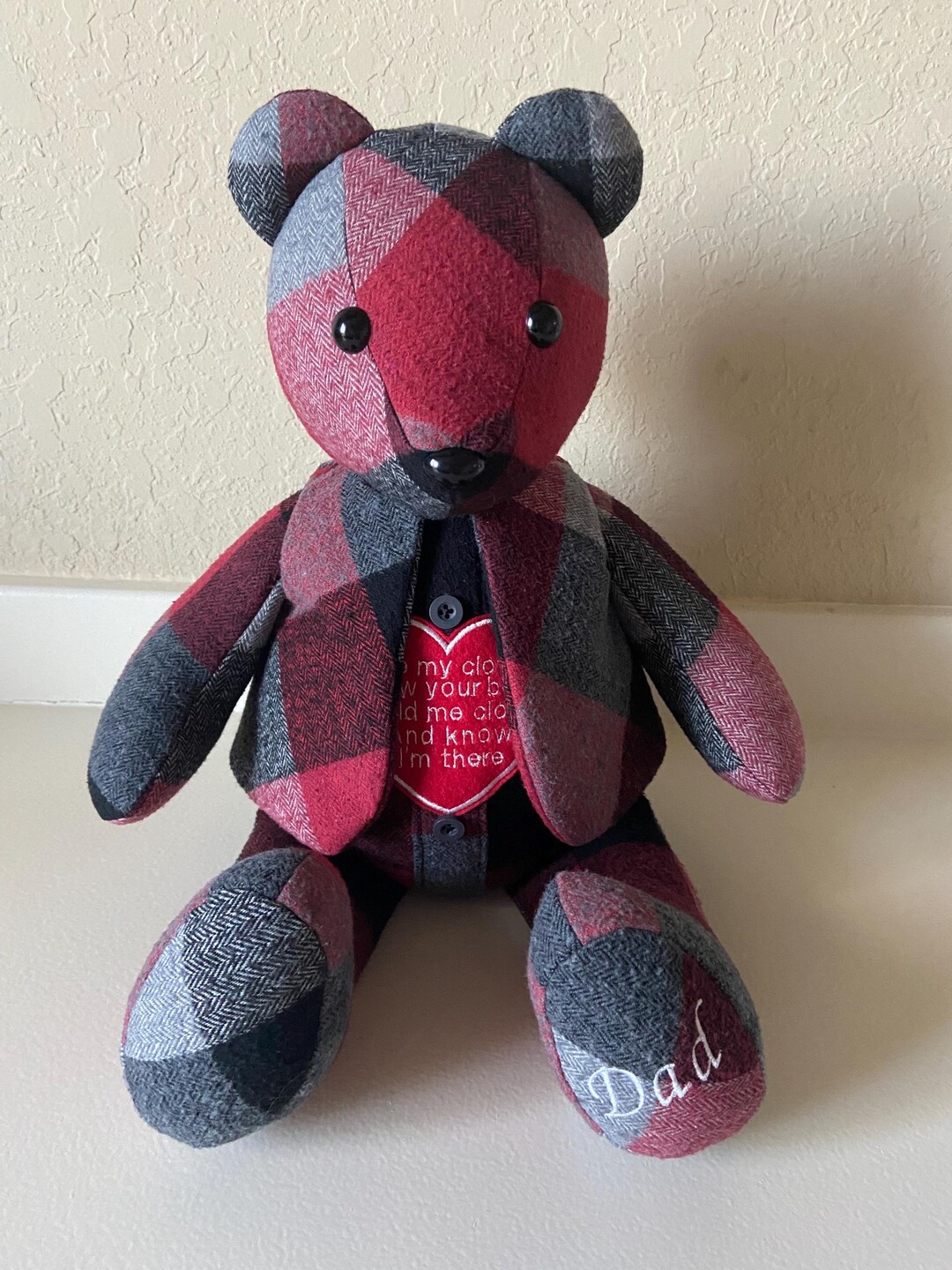 18 Inch Memory Bear Keepsake - Custom Made - Etsy