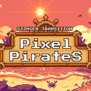Cute Anime Pixel Pirates Stinger Transition for OBS Studio, Streamlabs ...