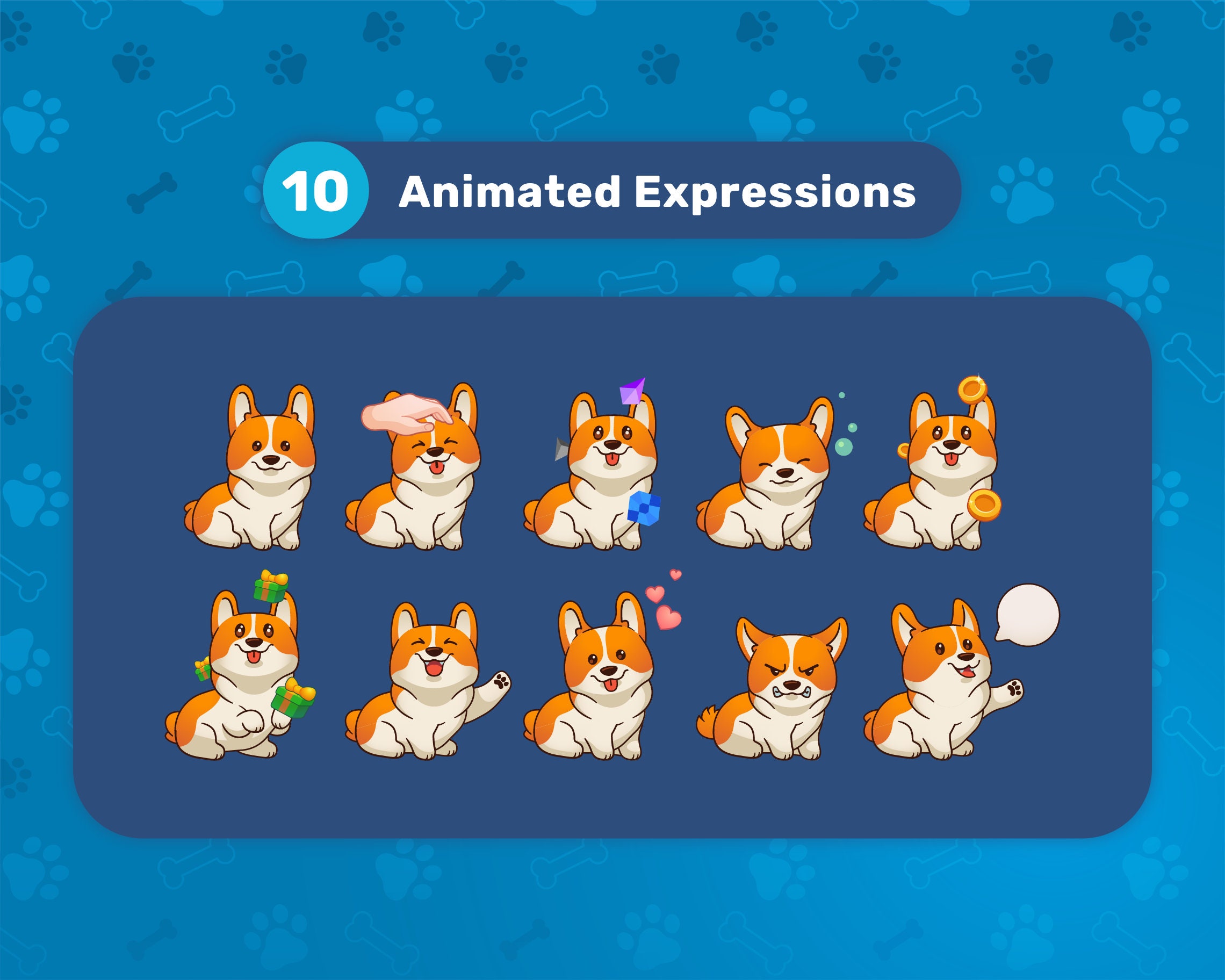 Corgi Dog Stream Pet for Twitch & Youtube streamelements Reacts to ...