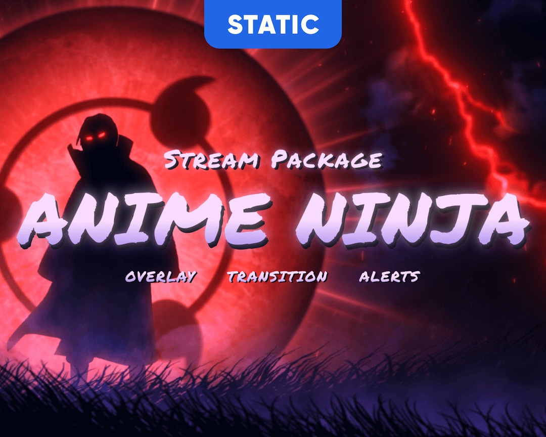 Anime Ninja Twitch Overlays Pack STATIC for OBS Studio & Streamlabs ...