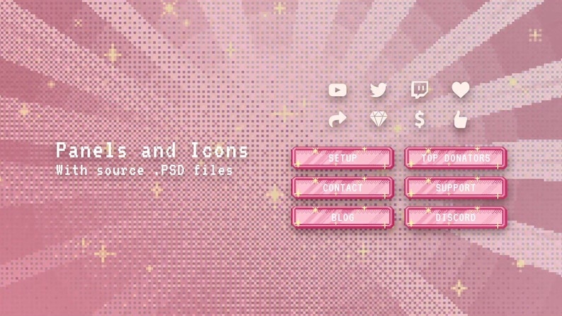 Cute Pink Twitch Overlays Pack STATIC for OBS Studio & Streamlabs - Etsy