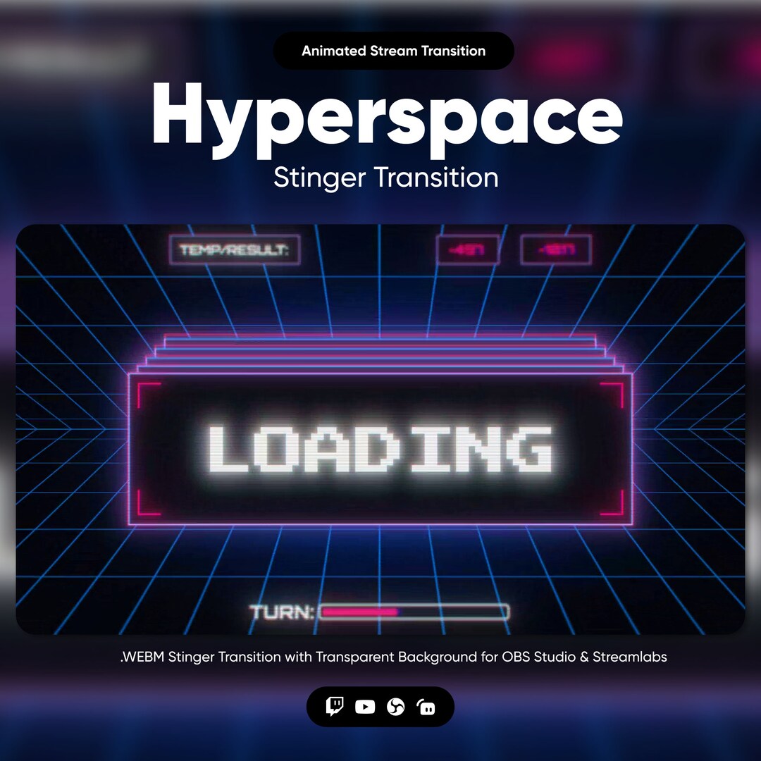 Hyperspace Stream Transition OBS Stinger Scene Transition Streamlabs ...