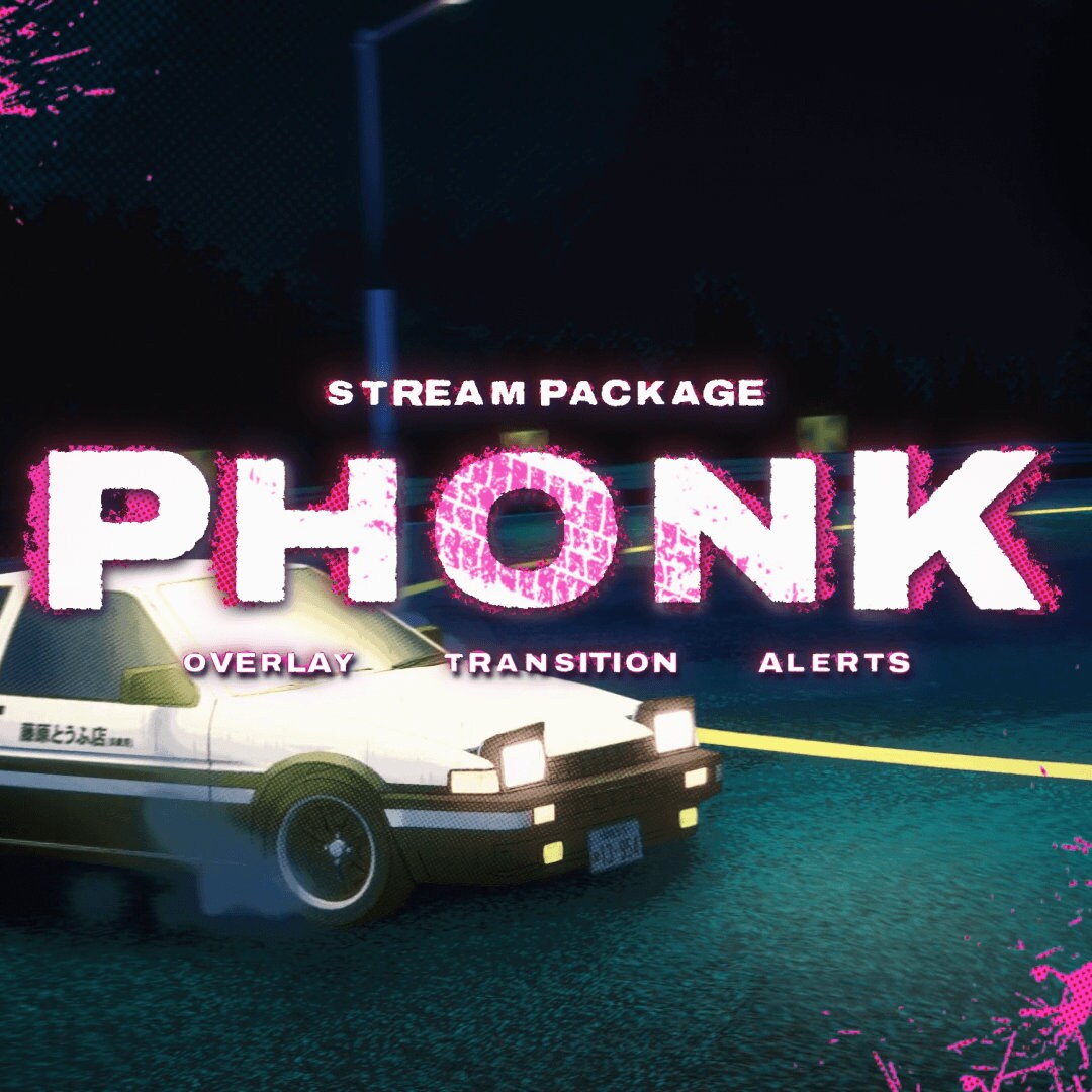 Phonk Twitch Overlays Pack ANIMATED: Webcam Overlay Stream - Etsy India