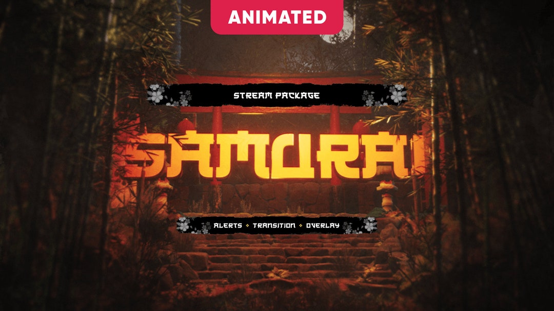 Samurai Twitch Overlays Pack ANIMATED for OBS Studio & - Etsy Australia