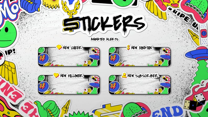 Stickers Twitch Alerts para OBS Studio & Streamlabs. Compatible con ...