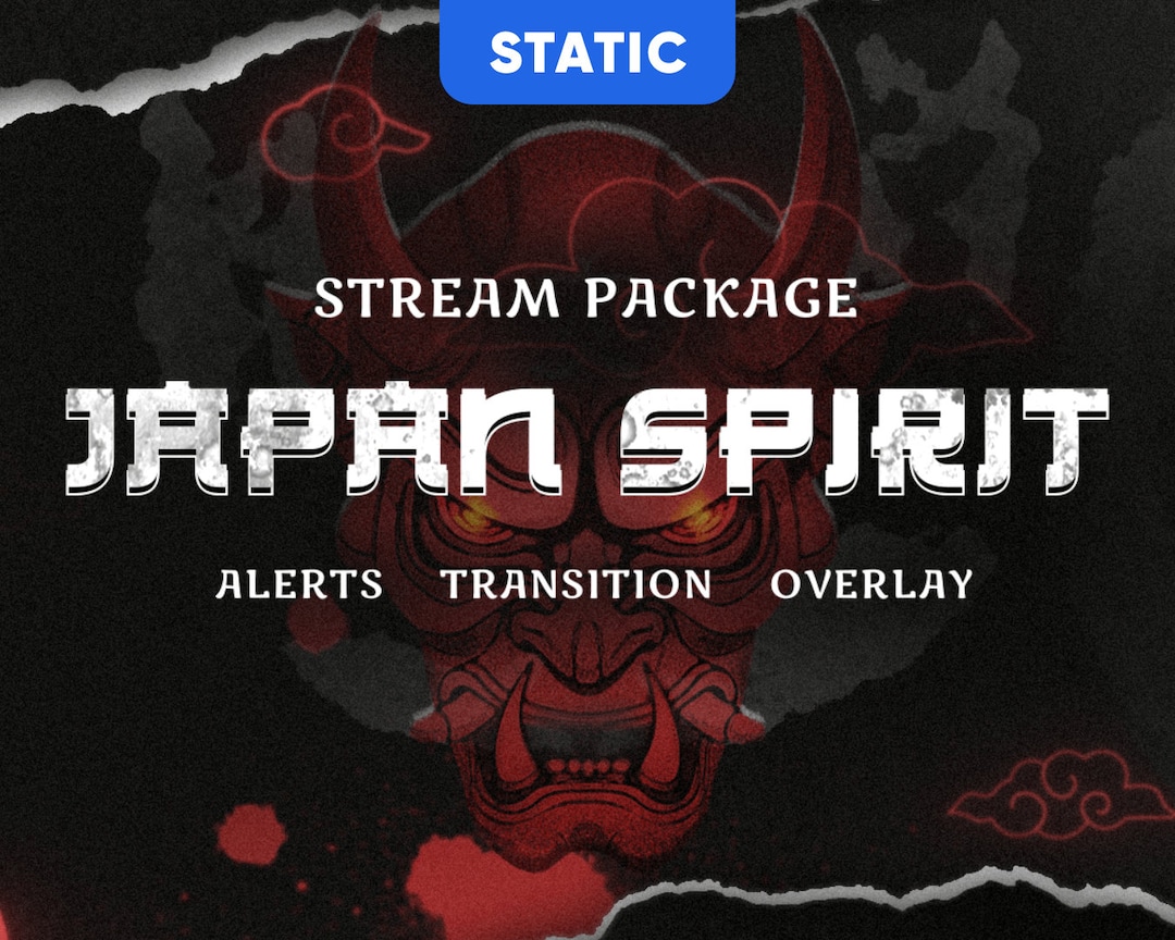 Japan Spirit Twitch Overlays Pack STATIC for OBS Studio & Streamlabs ...