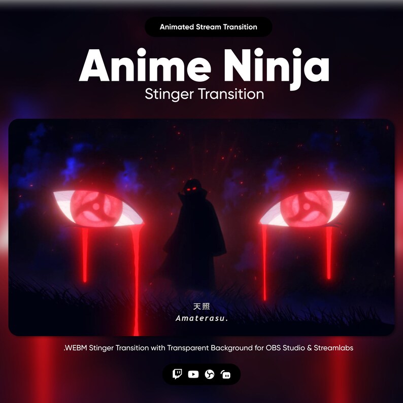 Anime Ninja Stream Transition OBS Stinger Scene Transition Streamlabs ...
