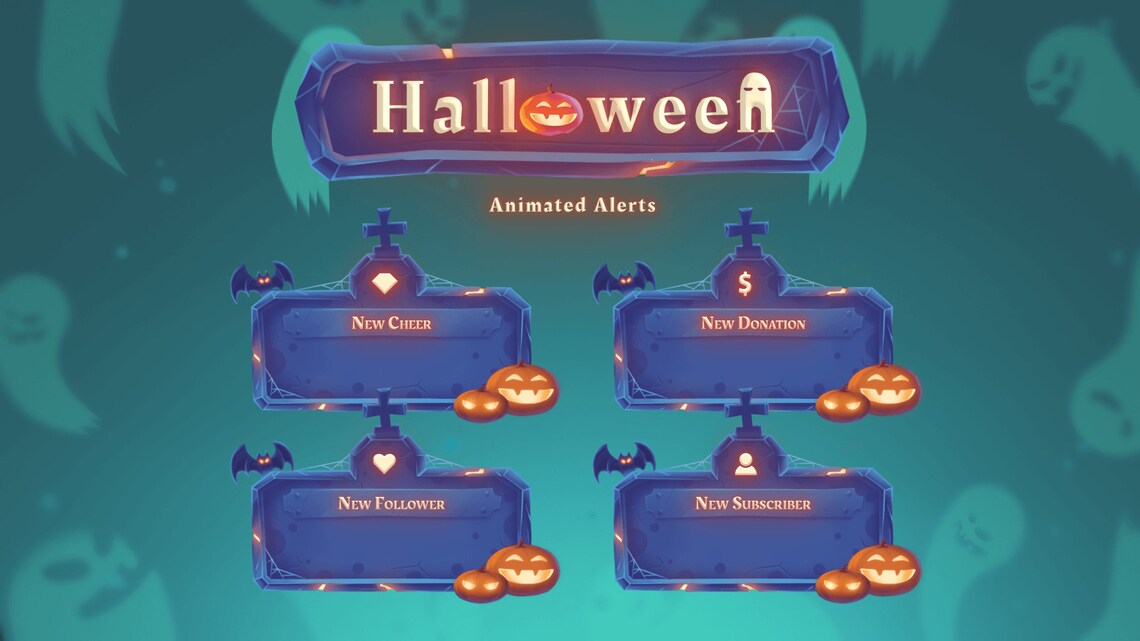 Halloween Twitch Alerts for OBS Studio & Streamlabs. Youtube and ...