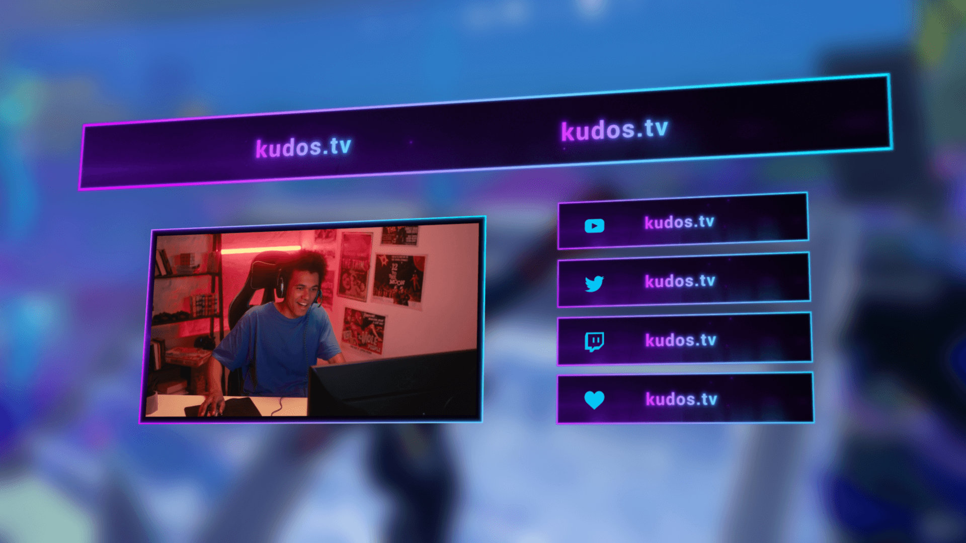 Neon Reflect Twitch Overlays Pack ANIMATED for OBS Studio & Streamlabs ...