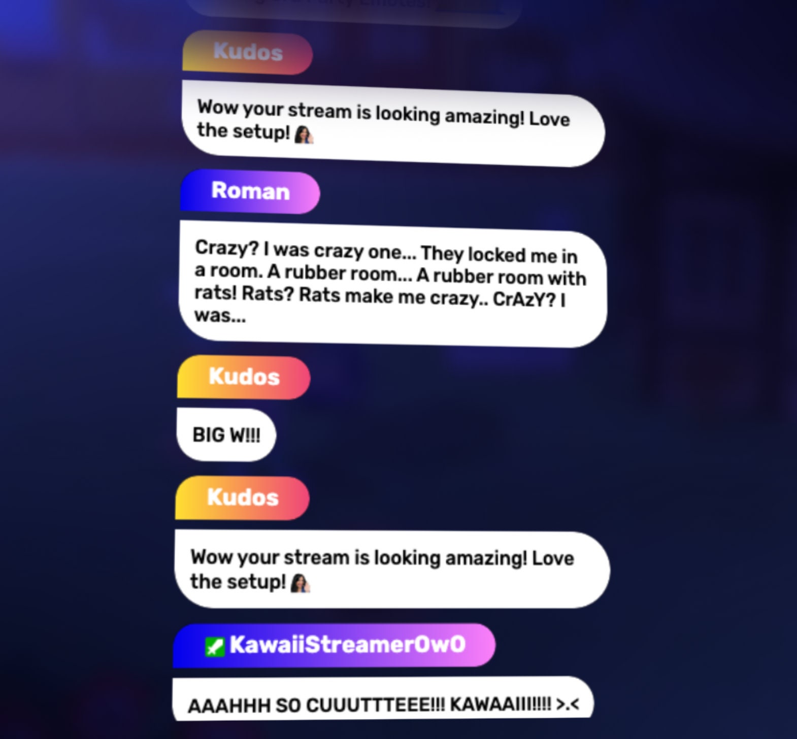 Simple Gradient Twitch Chat Widget Minimal Chat Box for Twitch and ...