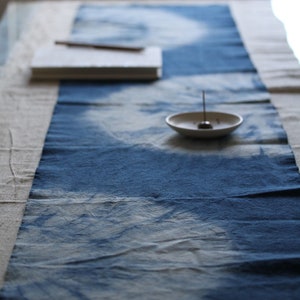 Indigo Chabu, Traditional, Hand Tie Dye. Cotton. Table Runner for ...