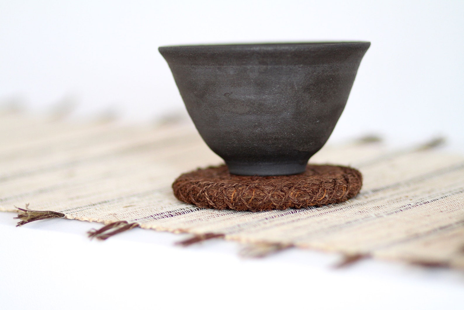 Natural Coir Fibre Tea Coaster: Wabi Sabi Gongfu Tea Mat - Etsy