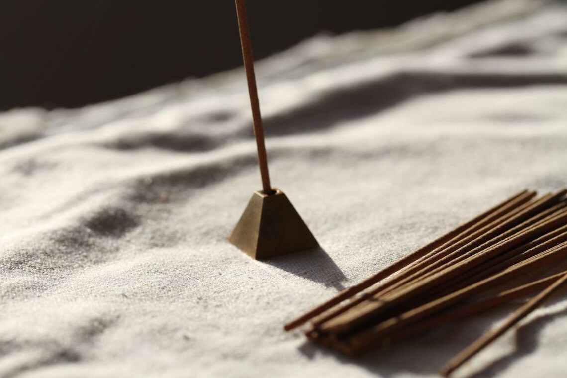 Gold Pyramid Incense Holder, Multi Size Hole, Brass - Etsy