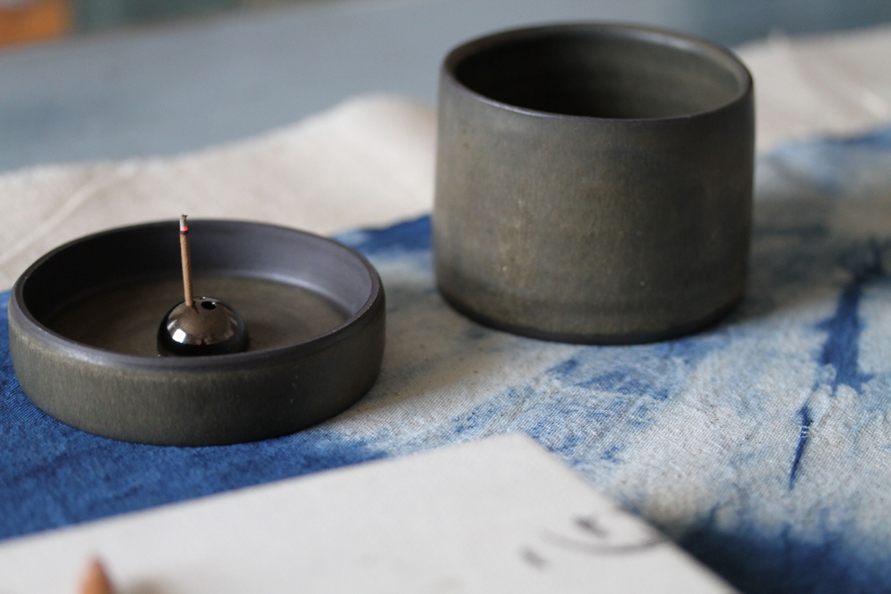 CENSER for Incense Ceremony - Black Porcelain Pot With Lid - Etsy