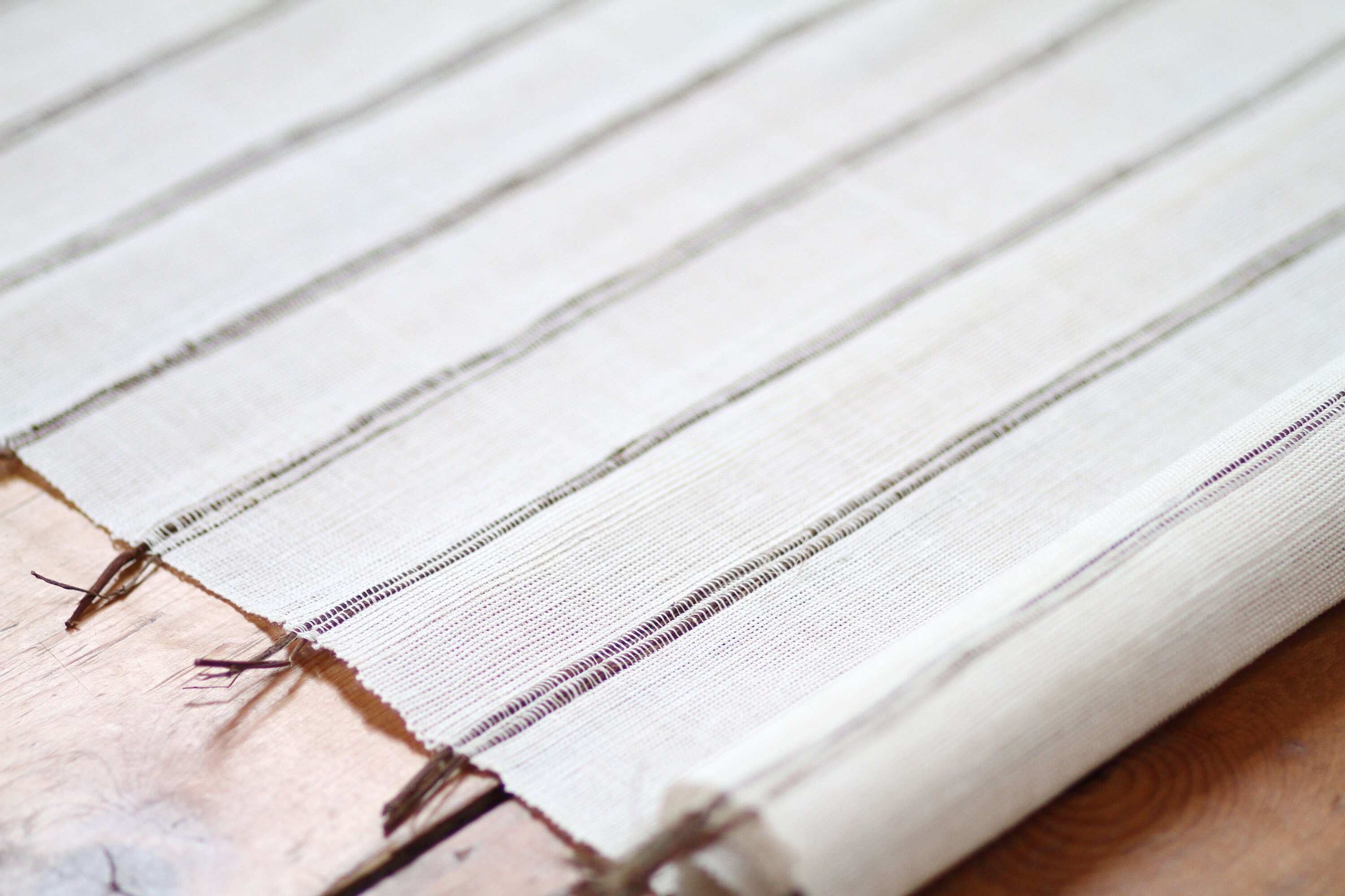 Chabu Hand Woven Table Runner for Tea Ceremony | Ivory White Natural ...
