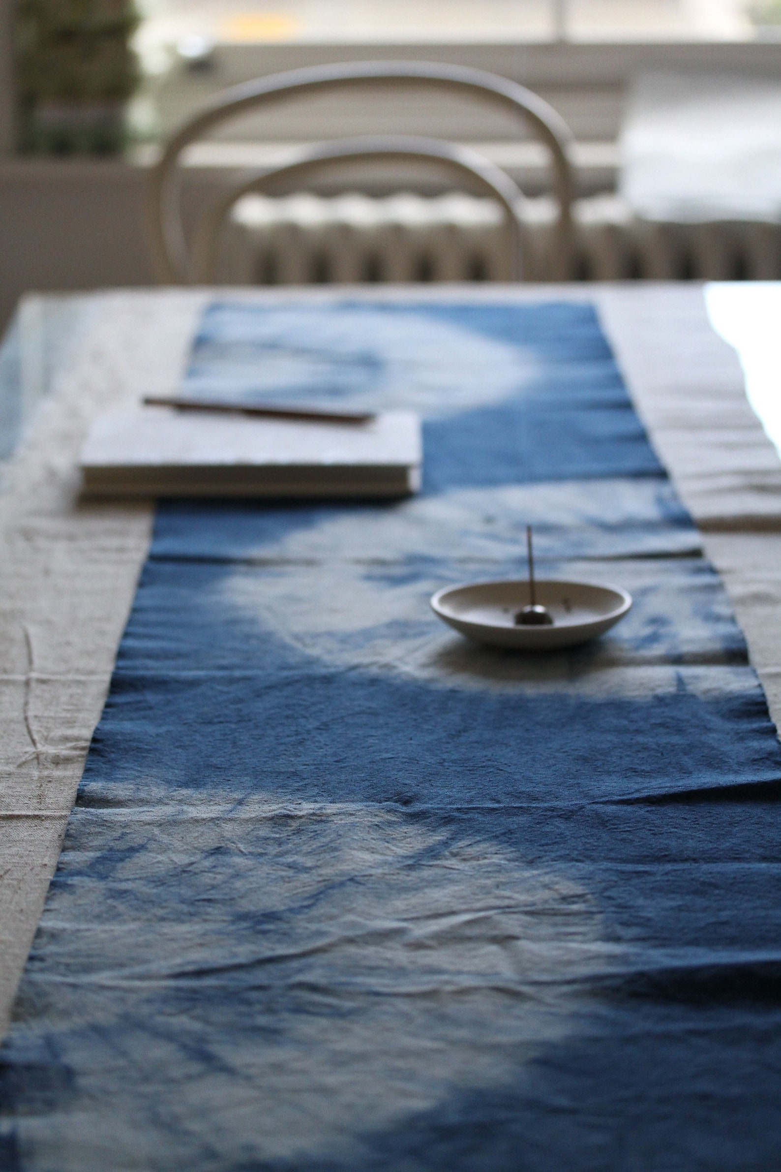 Indigo Chabu, Traditional, Hand Tie Dye. Cotton. Table Runner for ...